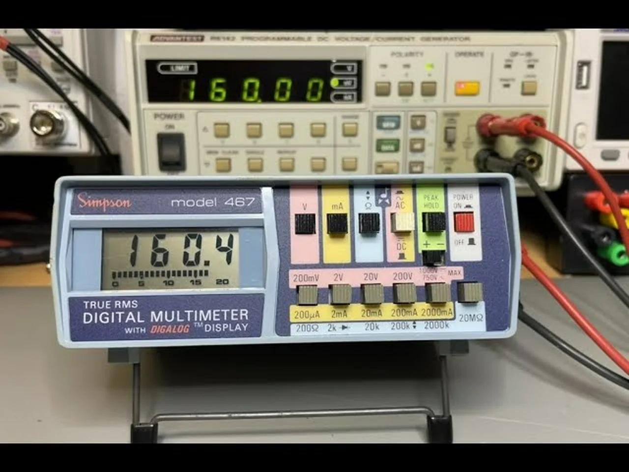 TA-0379: Simpson 467 DIGALOG Mini Multimeter 1982 - Restore Calibrate