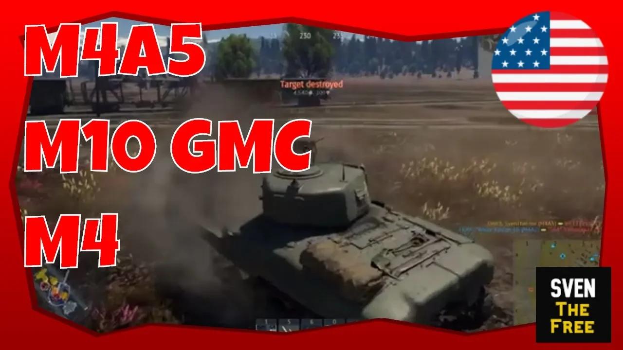 War Thunder M4A5, M10 GMC and M4 on Port Novorossiysk - American Tanks ...