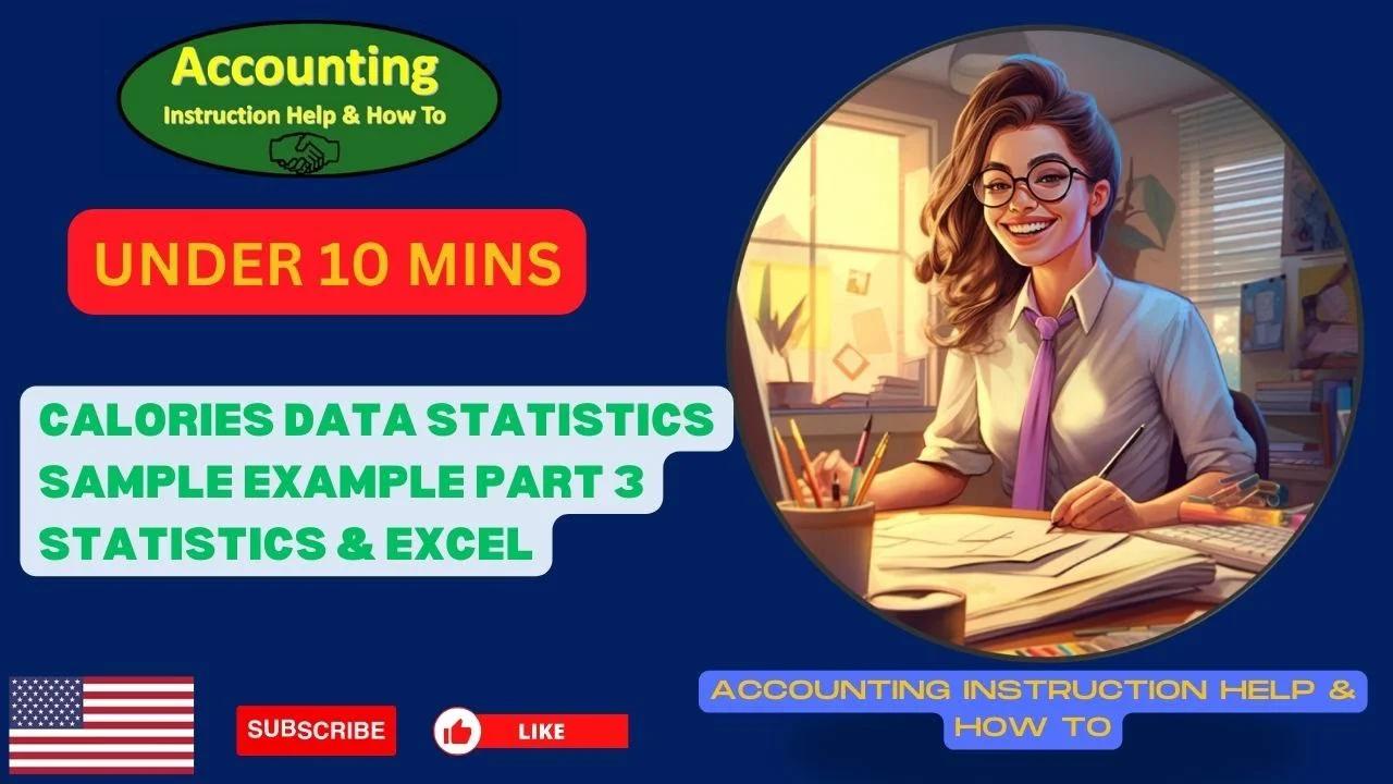 Calories Data Statistics Sample Example Part 3 Statistics & Excel