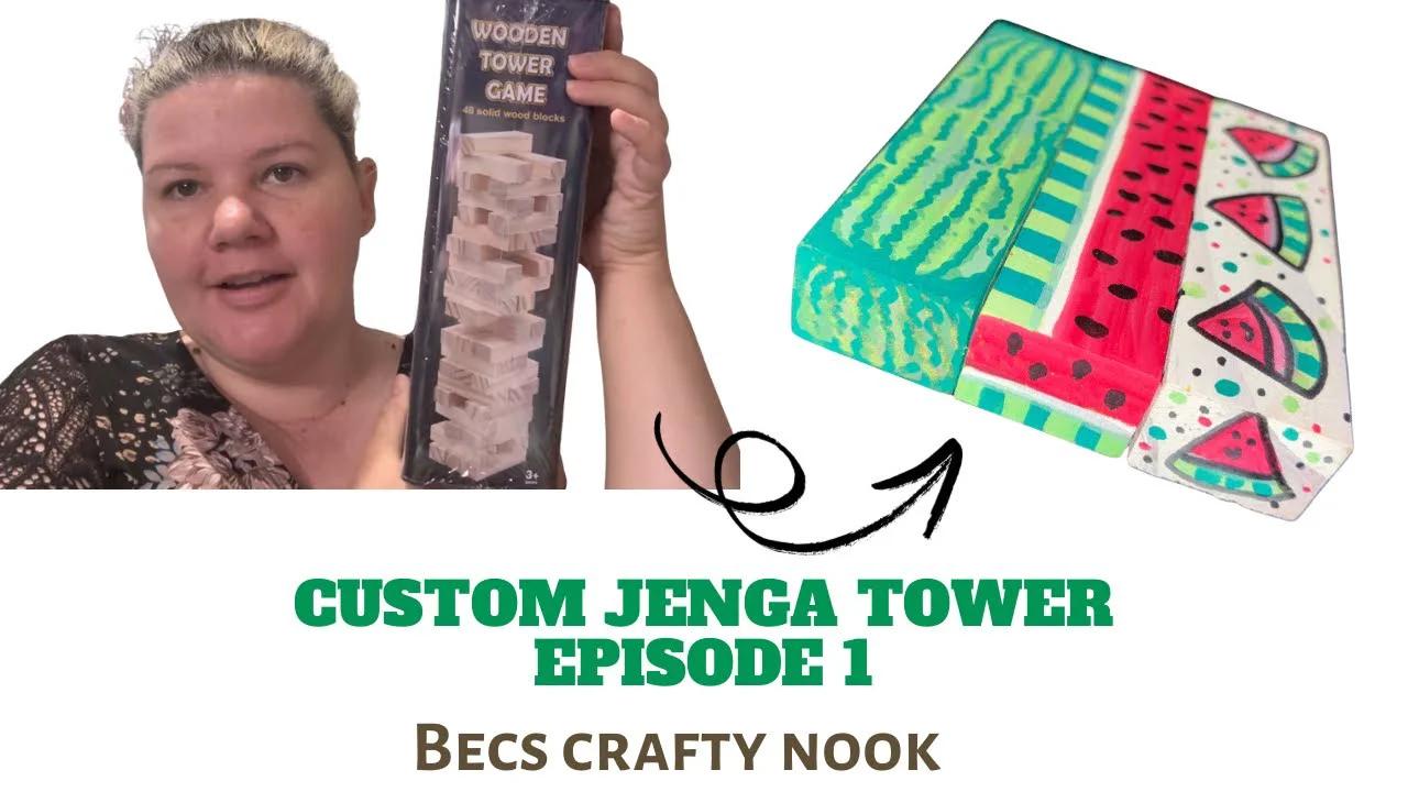 Making a custom Jenga blocks | Episode 1 | watermelon theme