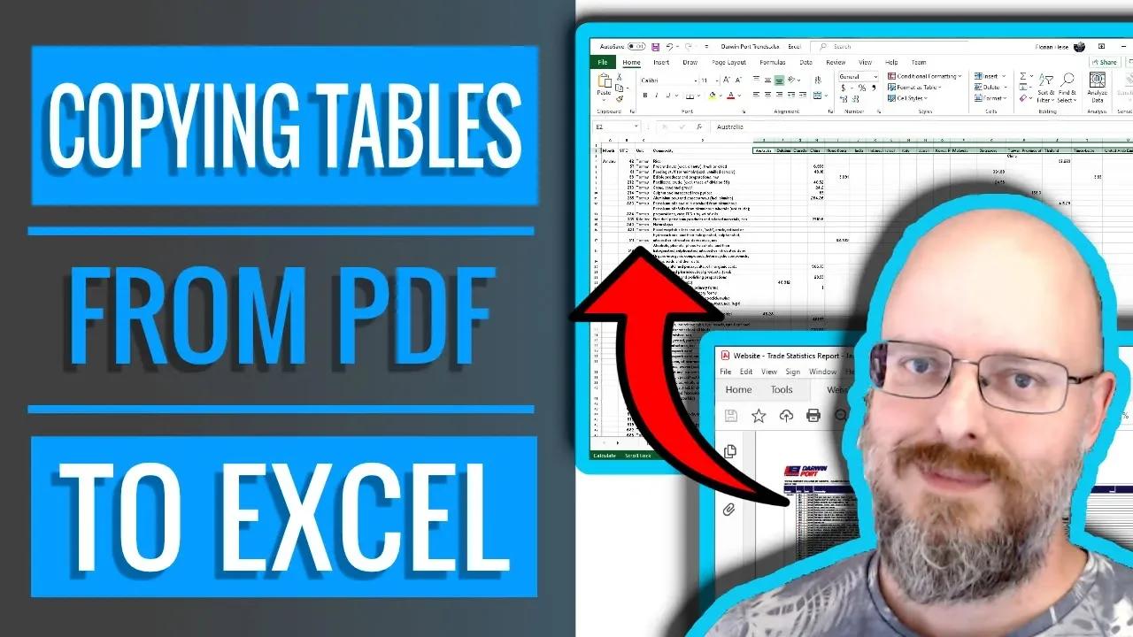 Copying a Table from a PDF into Excel Copying a Table from a PDF into Excel