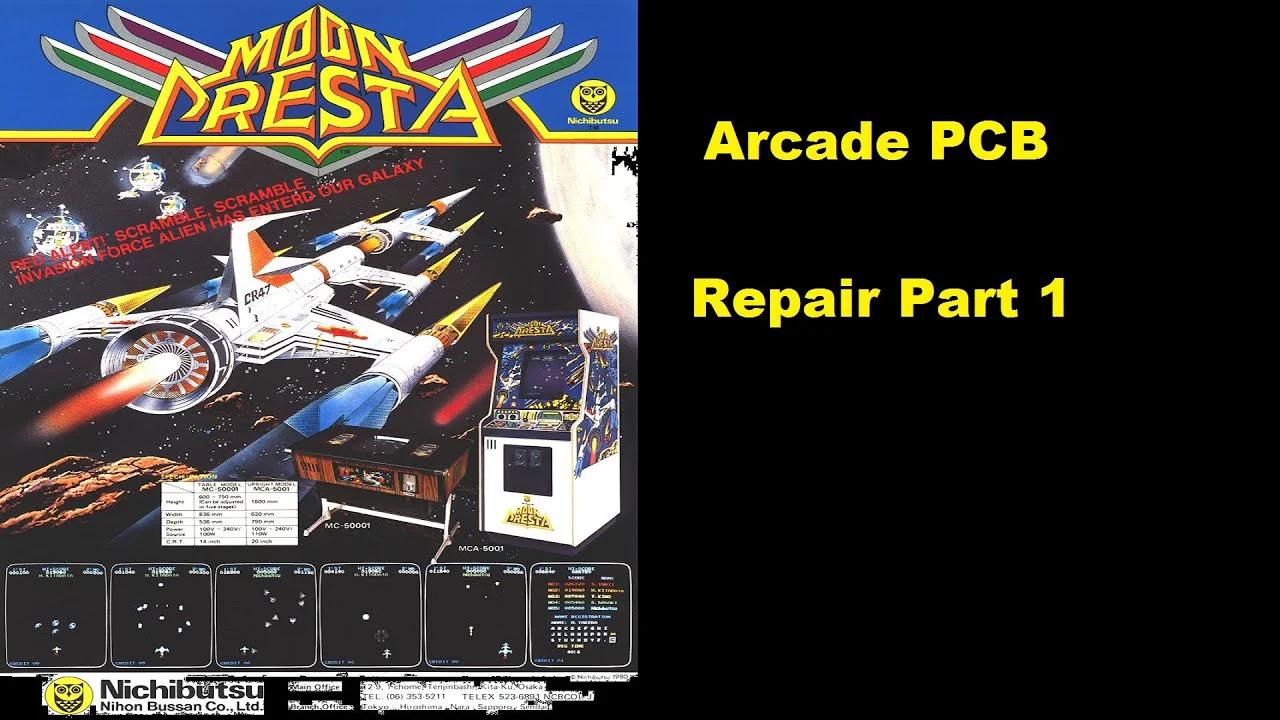 1980 Sega\Gremlin Super Moon Cresta Arcade PCB Repair Part1