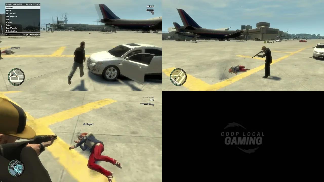 GTA IV Split Screen - Free Roam with Helicopters [Gameplay]