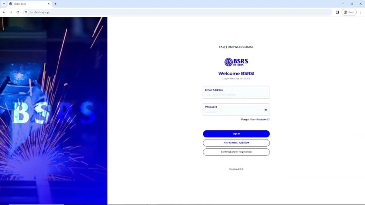 how to enroll in BSRS TESDA using your personal computer