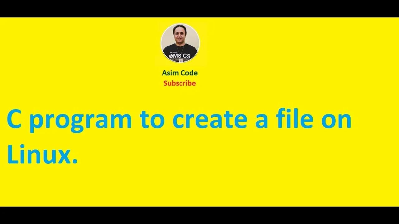 C program to create a file on Linux