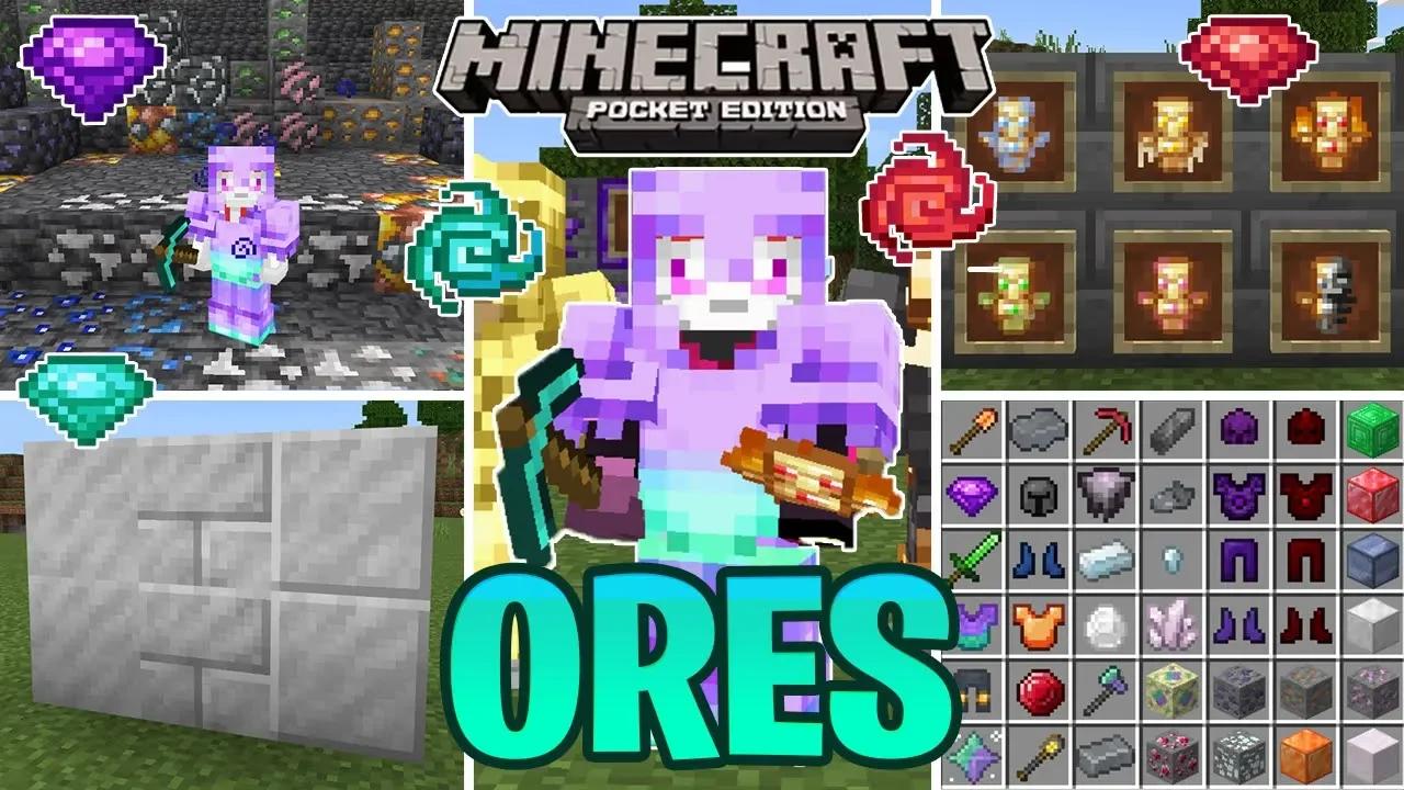 MAS MINERALES, ARMADURAS para MINECRAFT PE 1.18 - ORES ADDON para ...