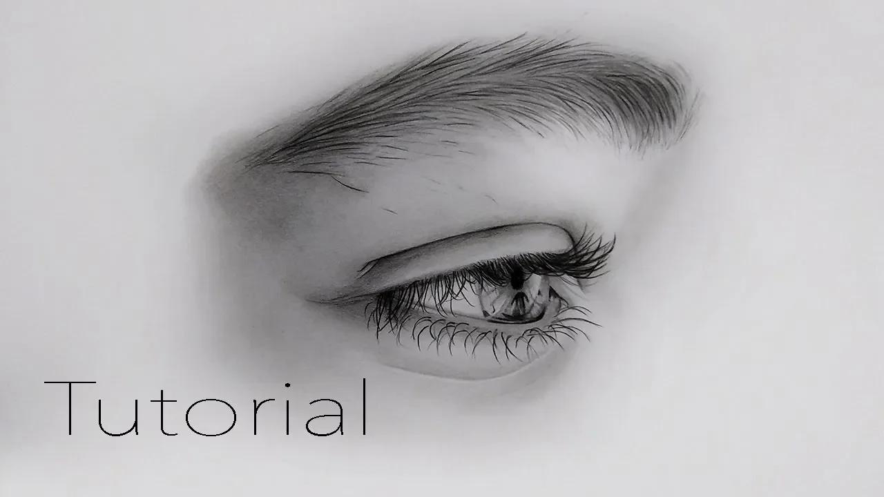 How to Draw Realistic Eye Side View (Drawing with Cheap Graphite Pencil)