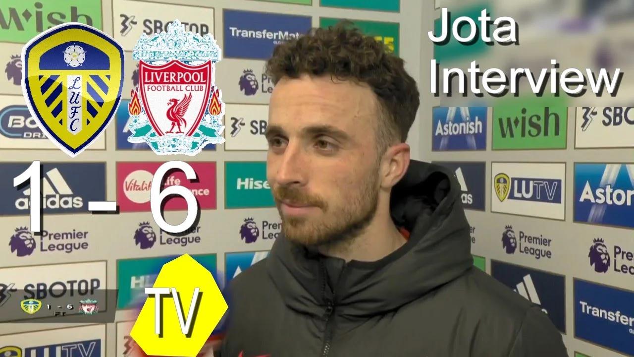 Diogo Jota Post Match Interview Leeds United 1 vs 6 Liverpool 17/04/2023