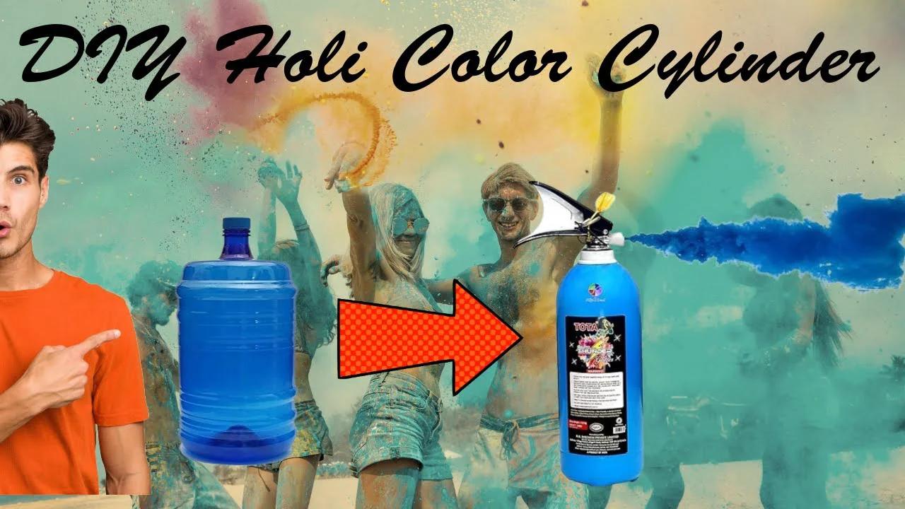 DIY Holi Color Cylinder