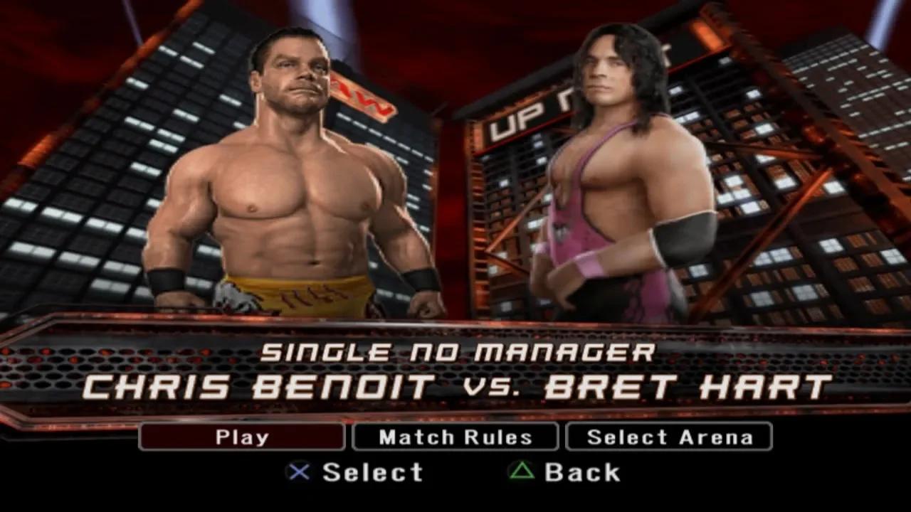 Chris Benoit vs Bret Hart | WWE Smackdown vs Raw 2008 Plus