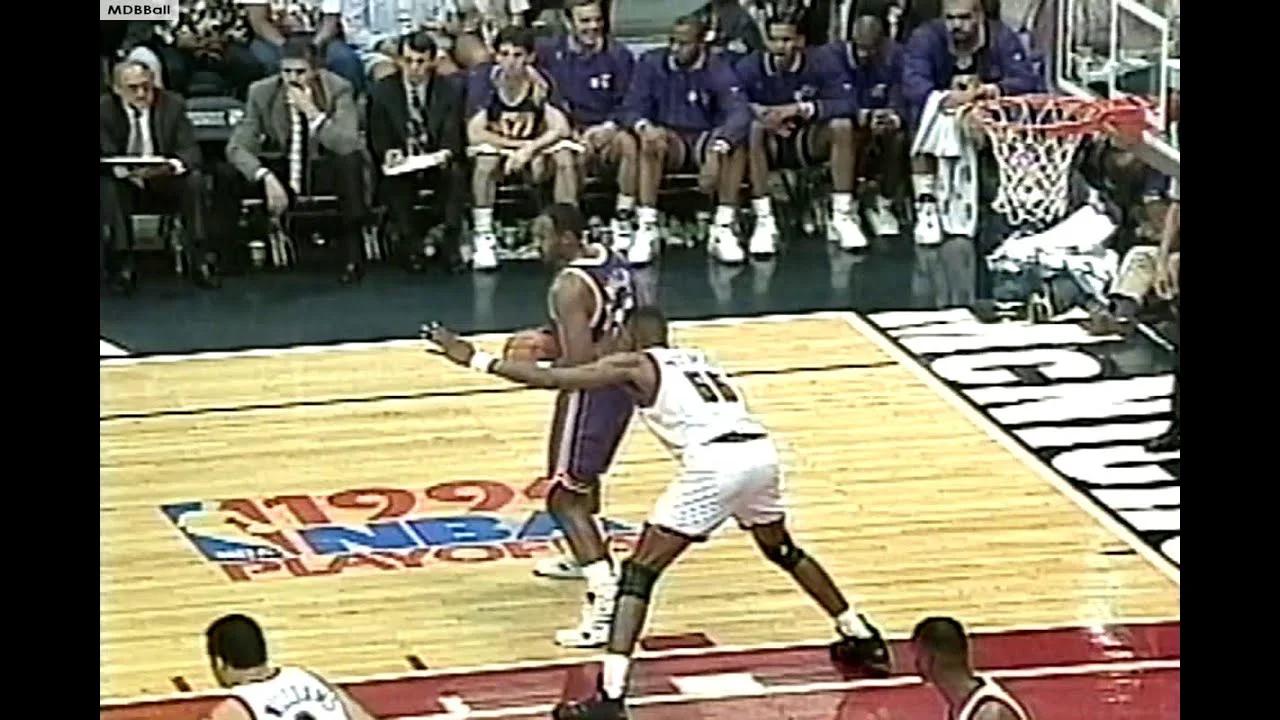 Dikembe Mutombo (RIP) & Karl Malone Highlights - Jazz @ Nuggets 1994 ...