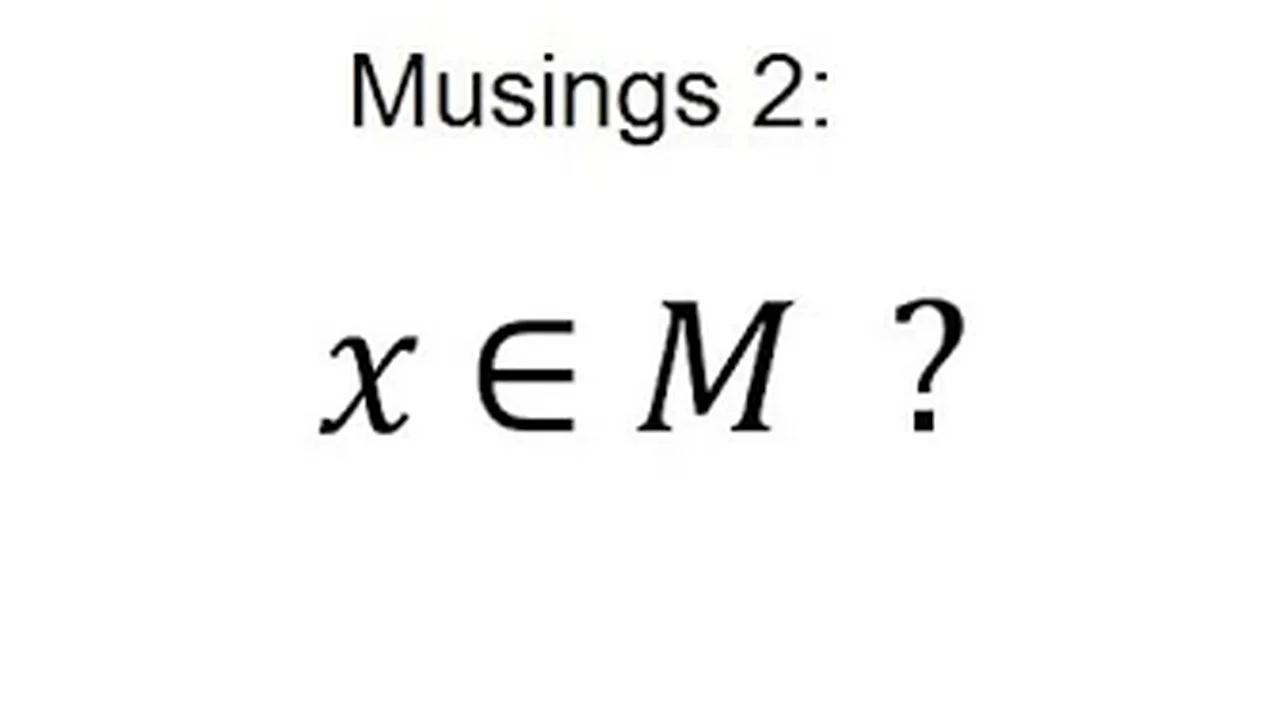 Musings 2: Fun with Functions and mainstream mathematics cranks.