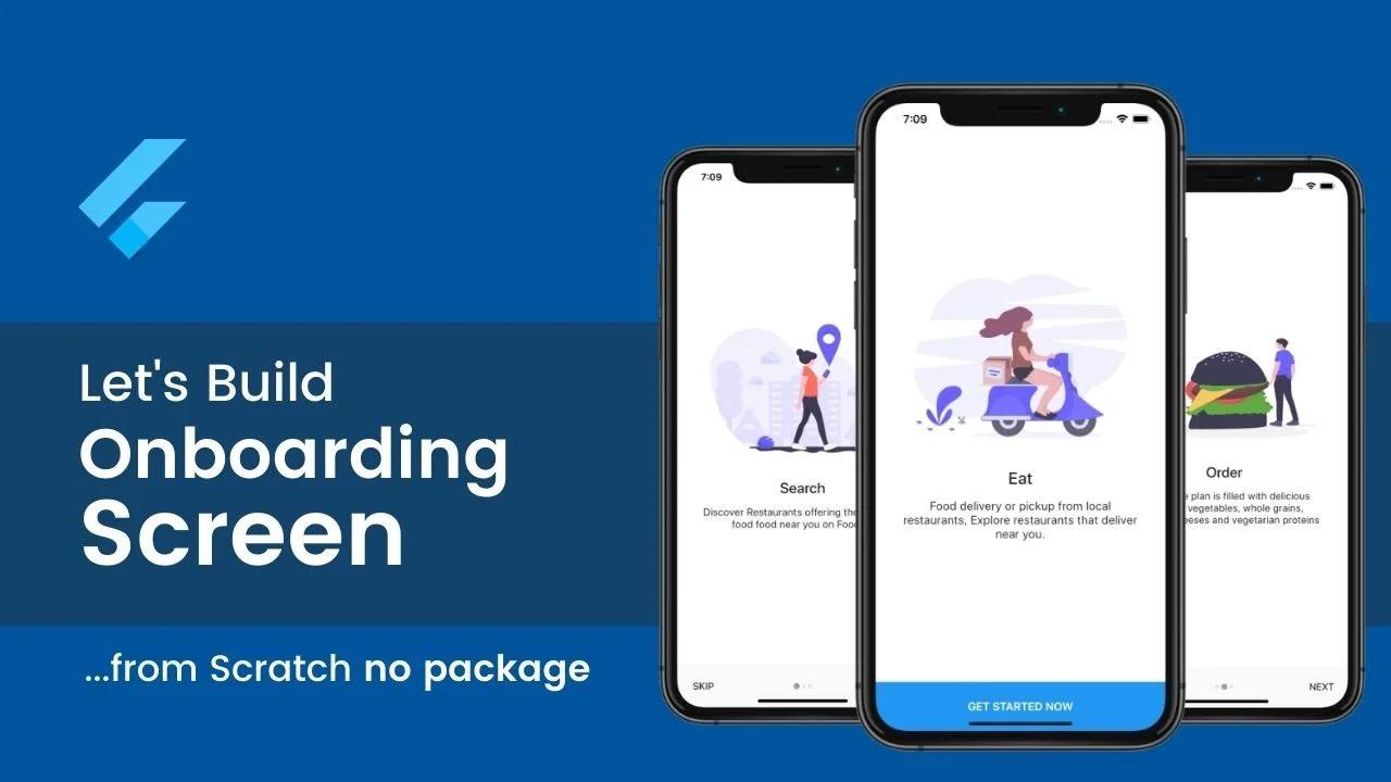 Flutter Onboarding Screen Design From Scratch Without Any Library