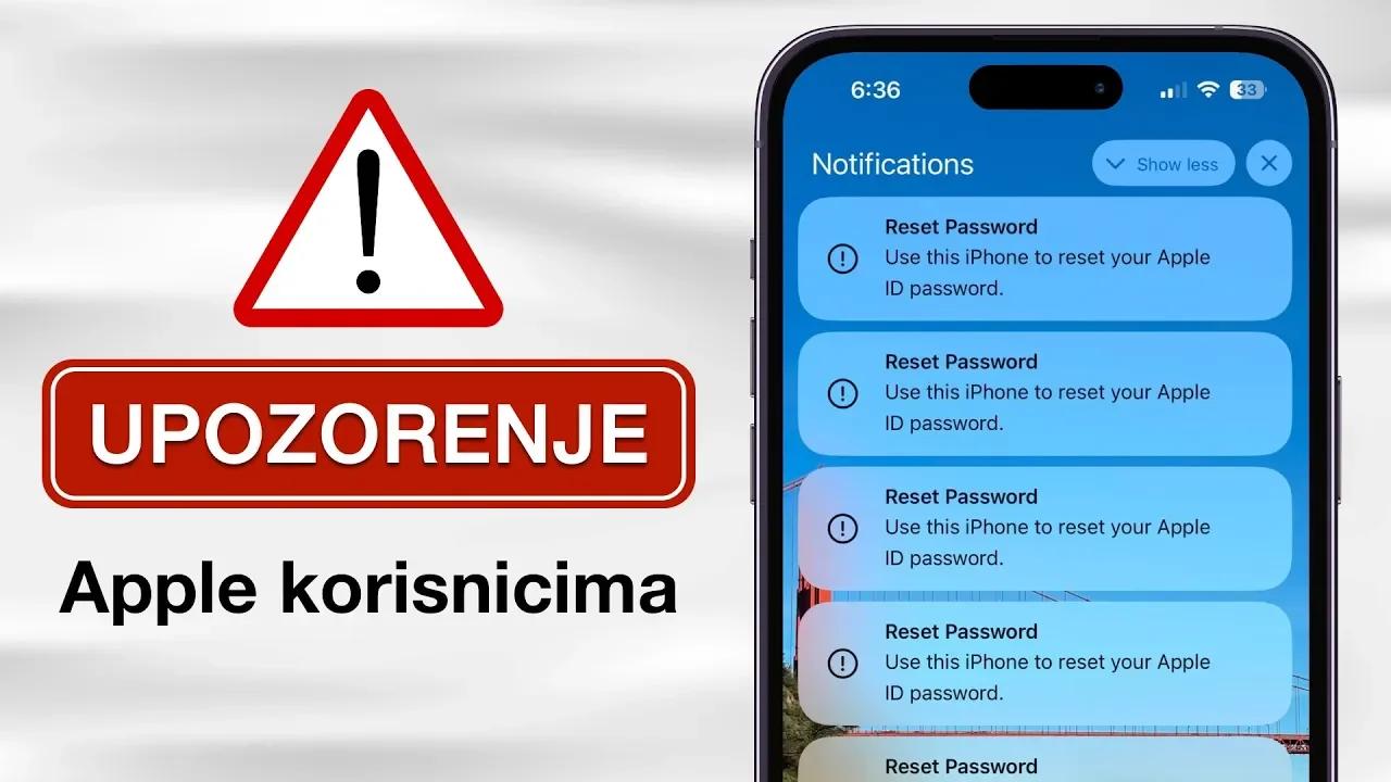 UPOZORENJE - Kradja Apple ID naloga i svih podataka!