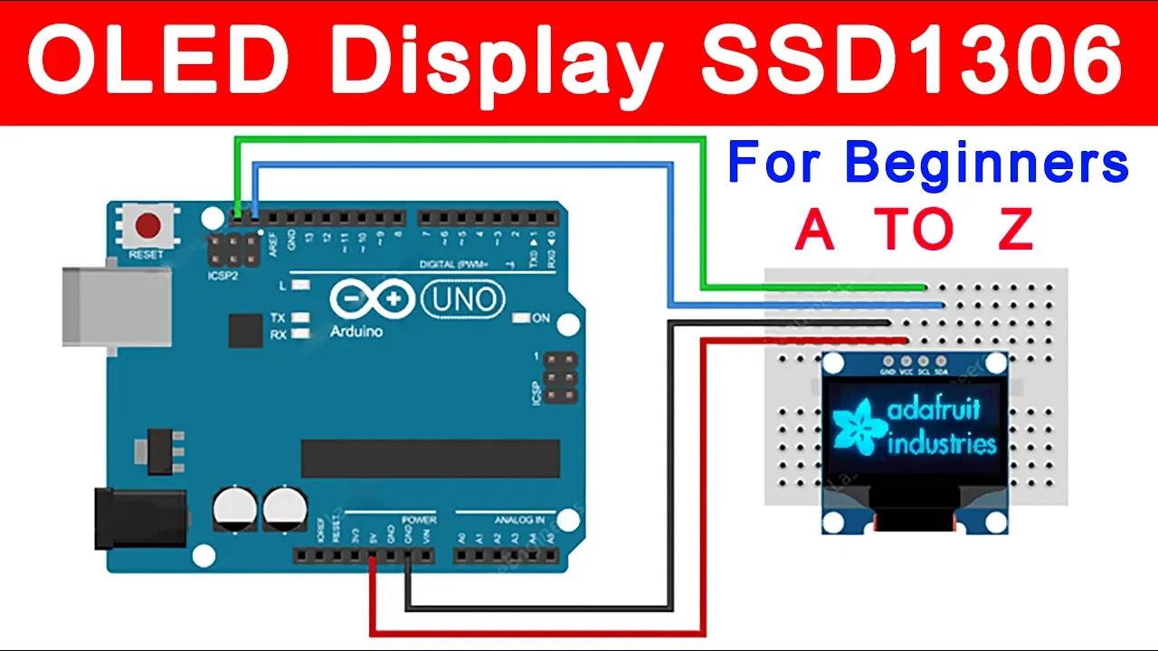 For beginners 0.96″ OLED Display 128X64 I2C IIC Serial SSD1306 Module ...