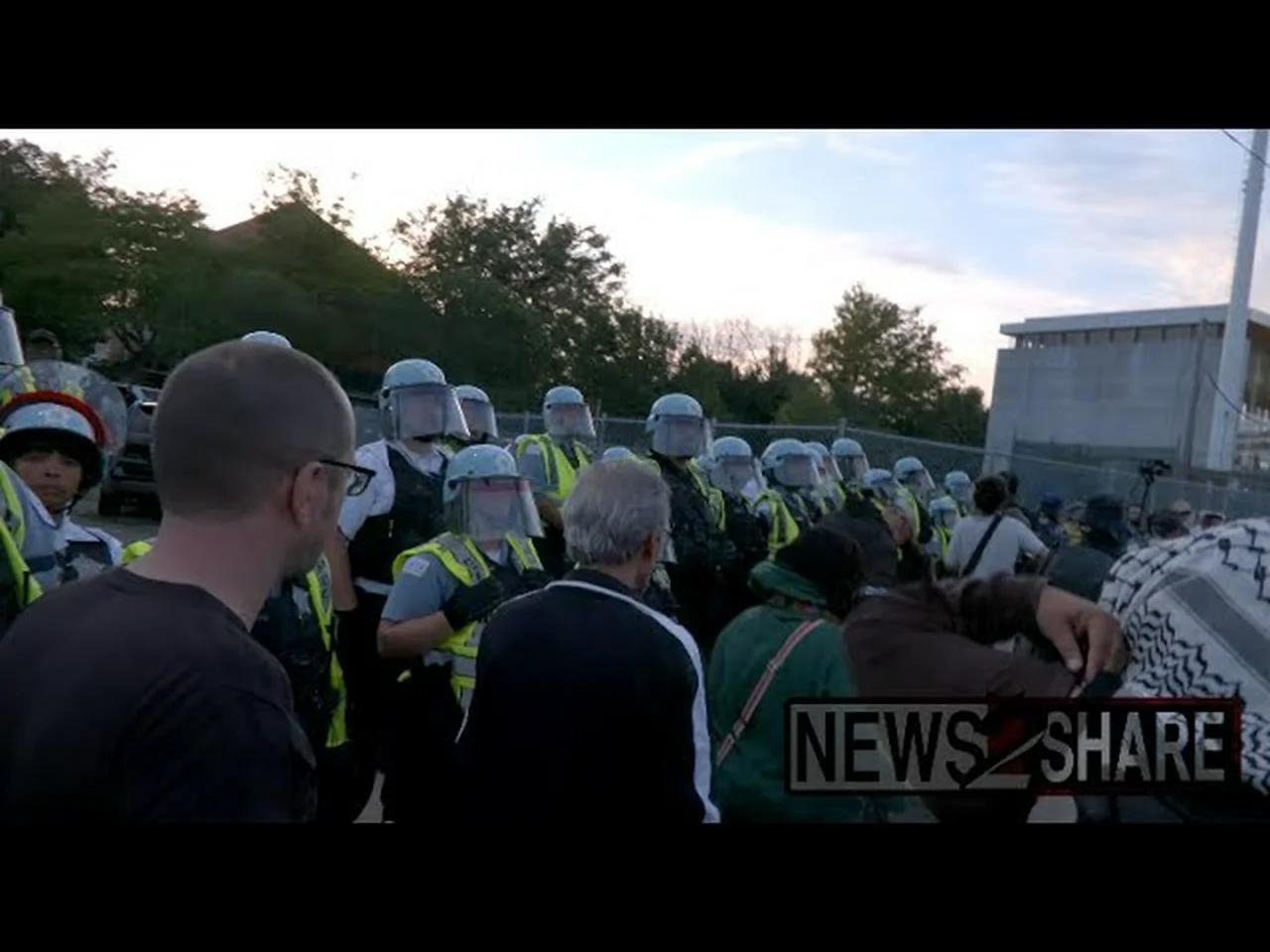 Protesters march on final night of DNC 2024 in Chicago