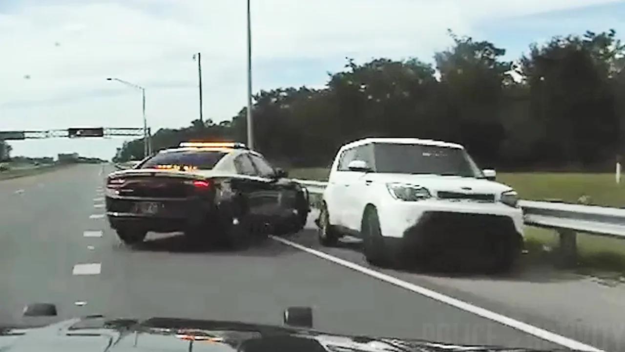 Florida Highway Patrol Trooper Performs a Triple PIT Maneuver To ...