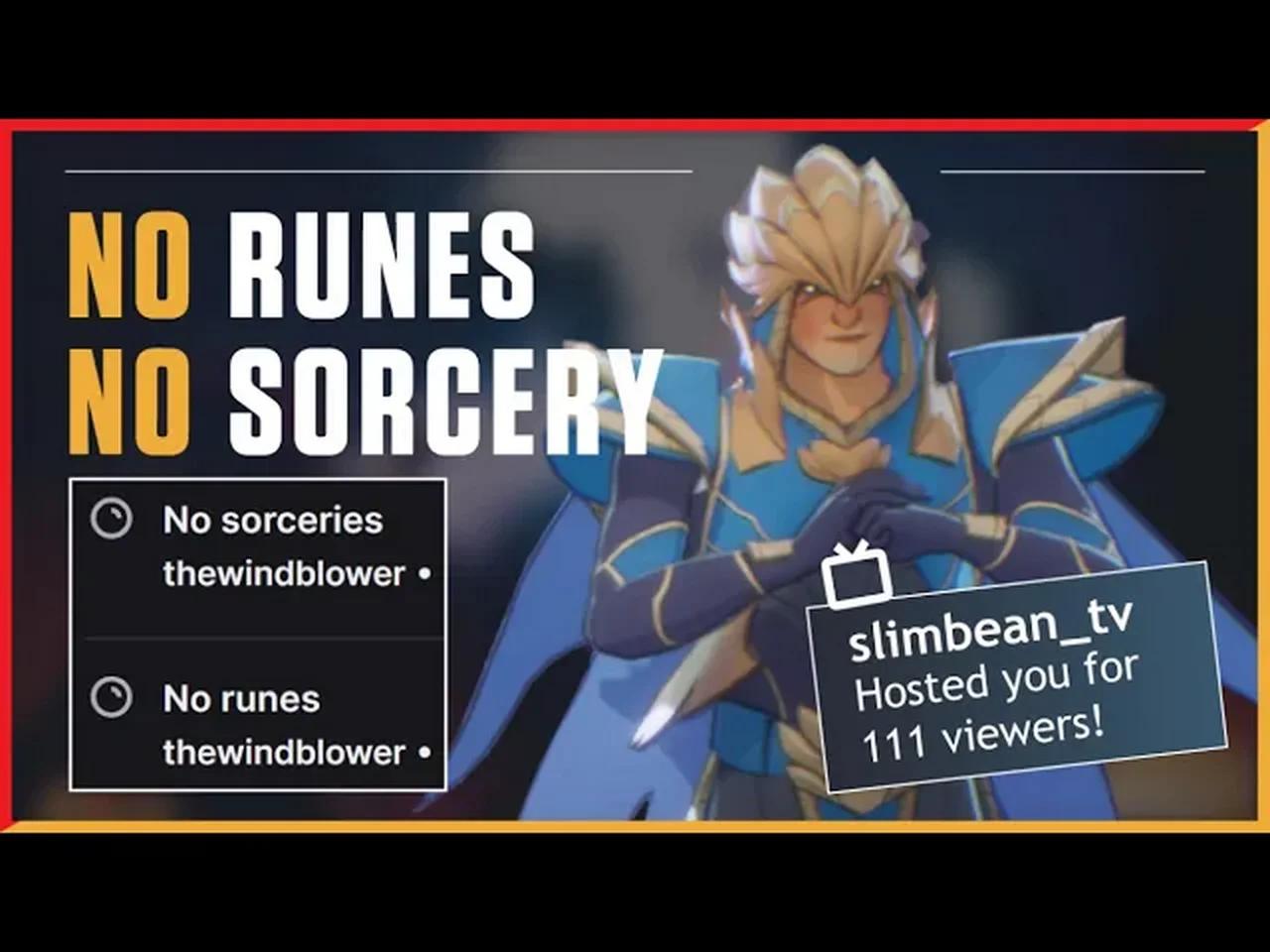 Twitch Streamer Raids MY SPELLBREAK NO RUNE NO SORCERY CHALLENGE