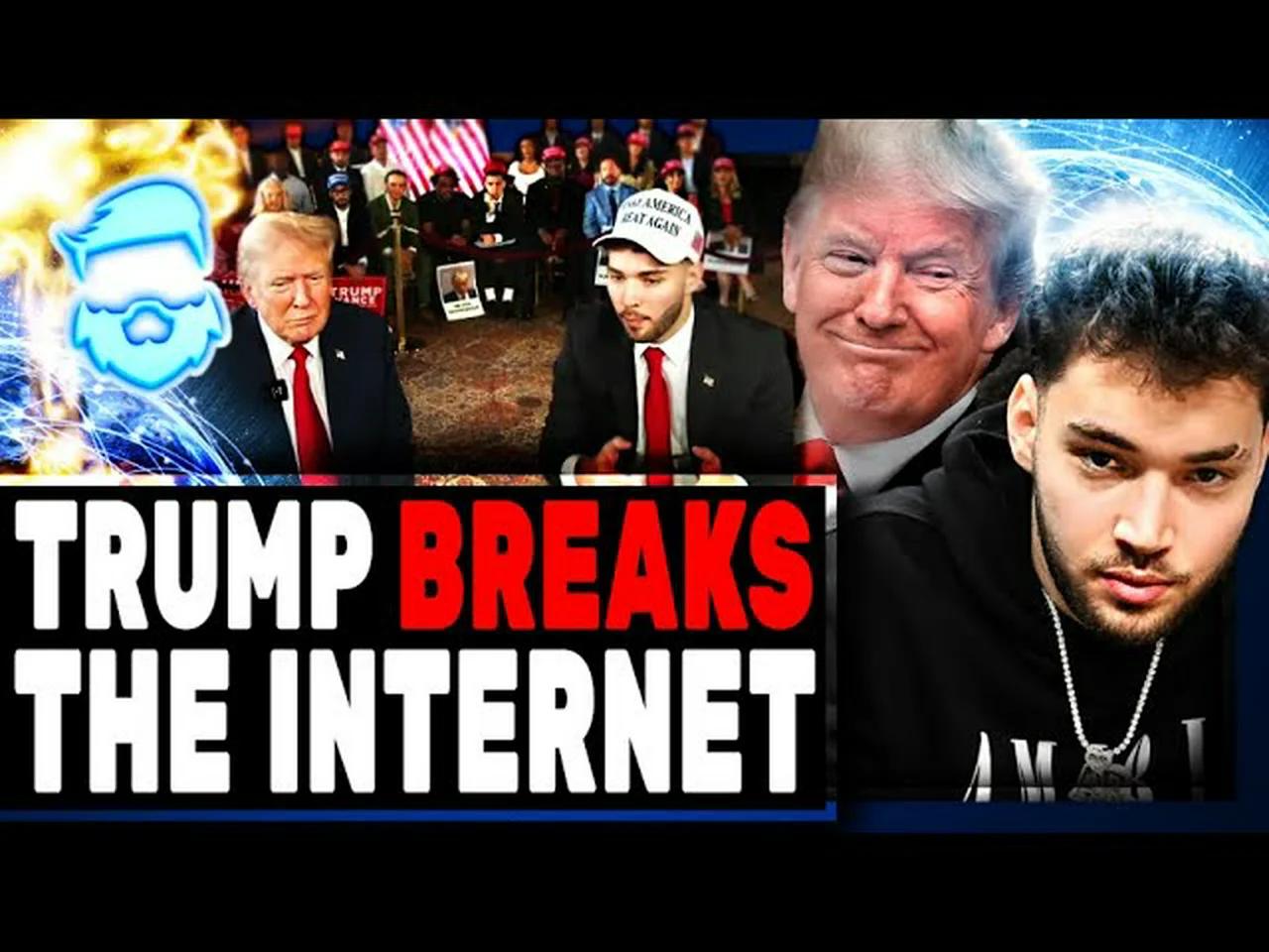 Donald Trump & Adin Ross BREAK THE INTERNET! xQc Meets Trump! Trump To ...