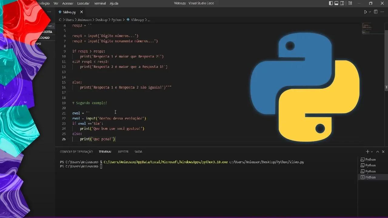 Como usar if elif e else no Python