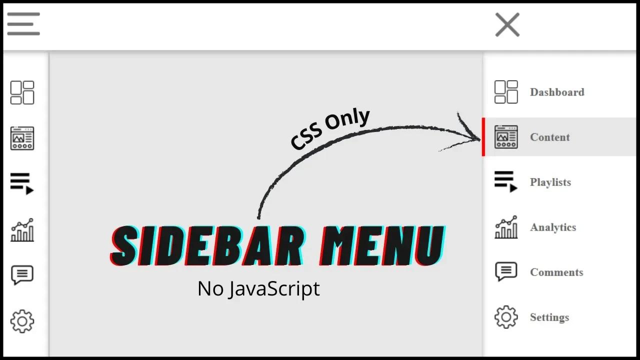 Sidebar Menu Using HTML and CSS