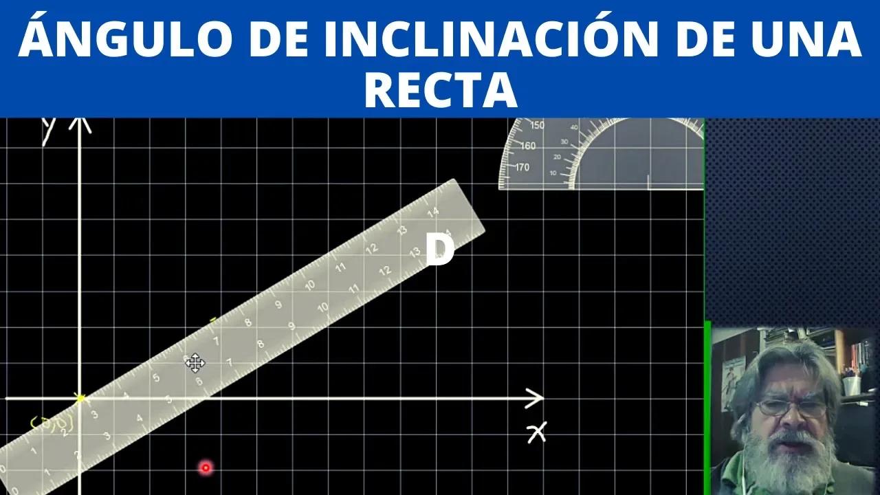Ángulo de inclinación de una recta: concepto y ejercicios resueltos