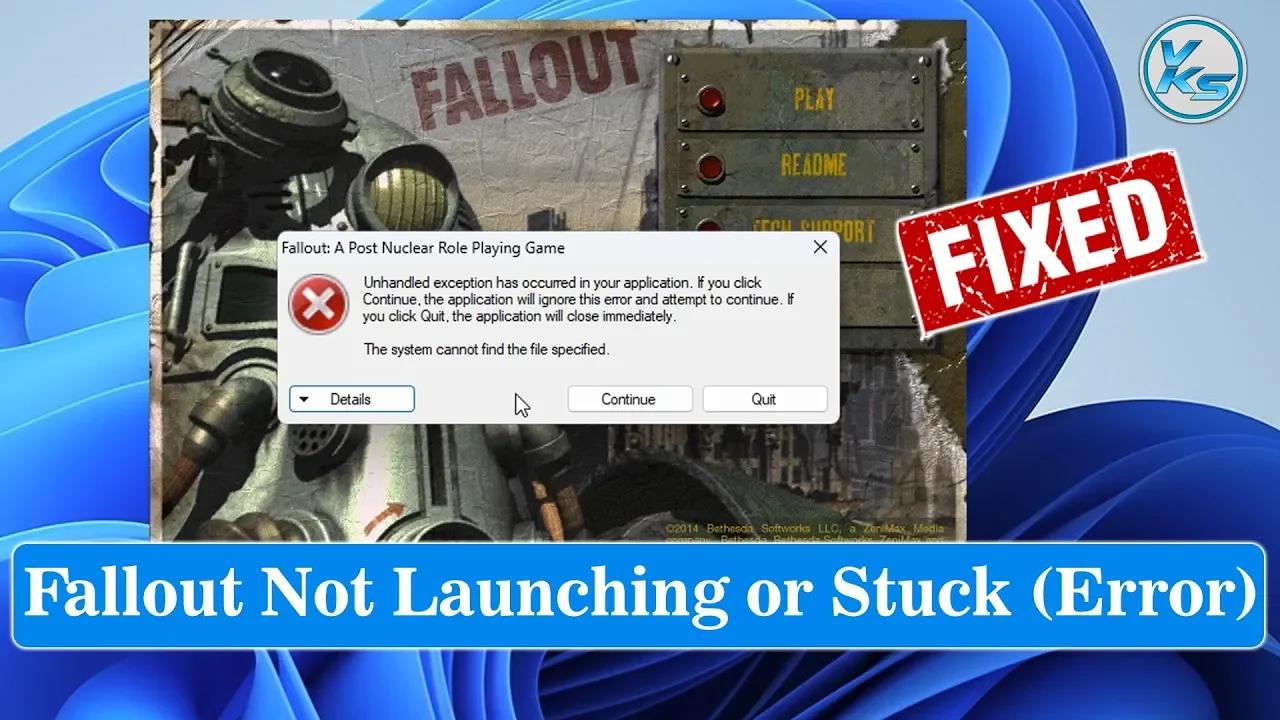 How To Fix Fallout Launching The Game Failed, Black Screen, Not ...