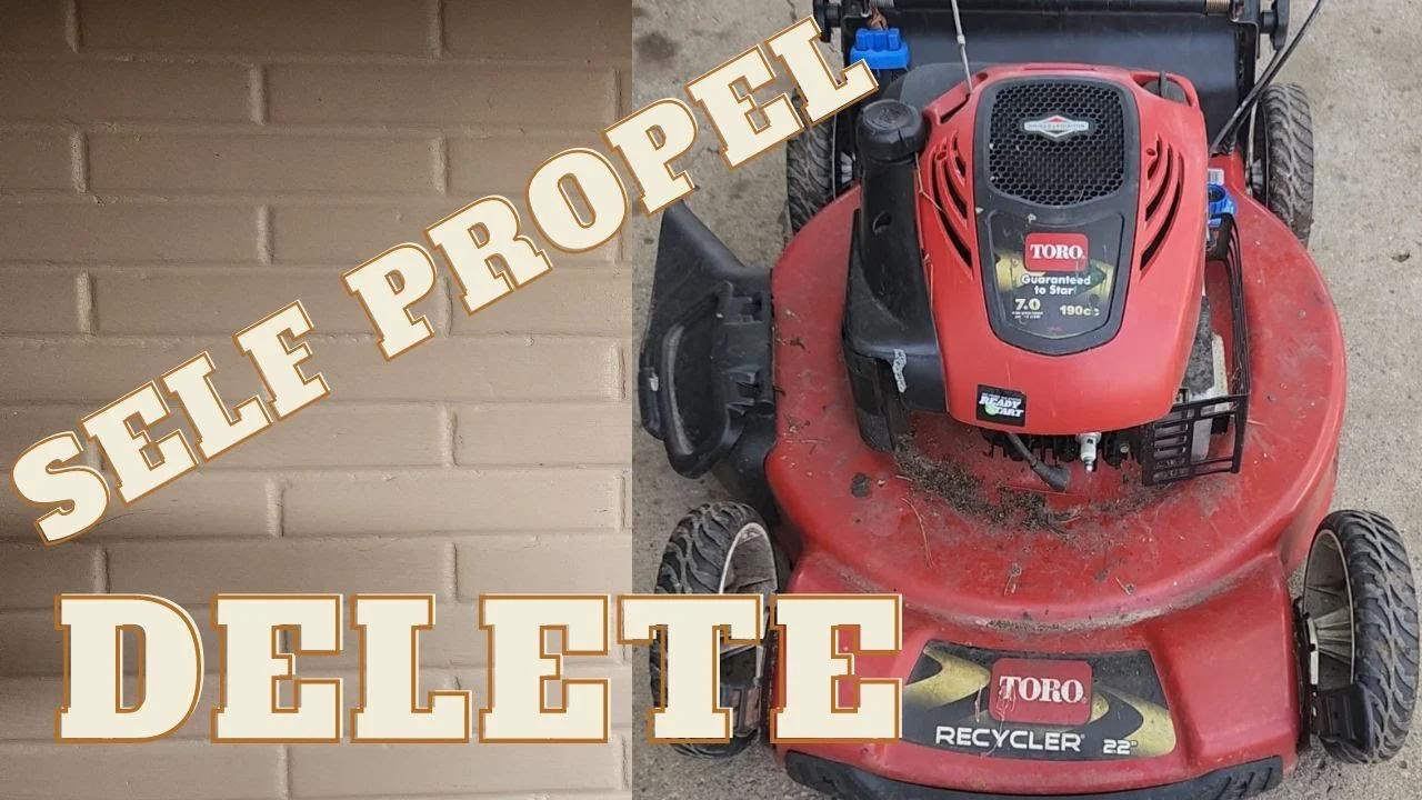 Toro Personal Pace - Self Propel Delete - Not worth fixing
