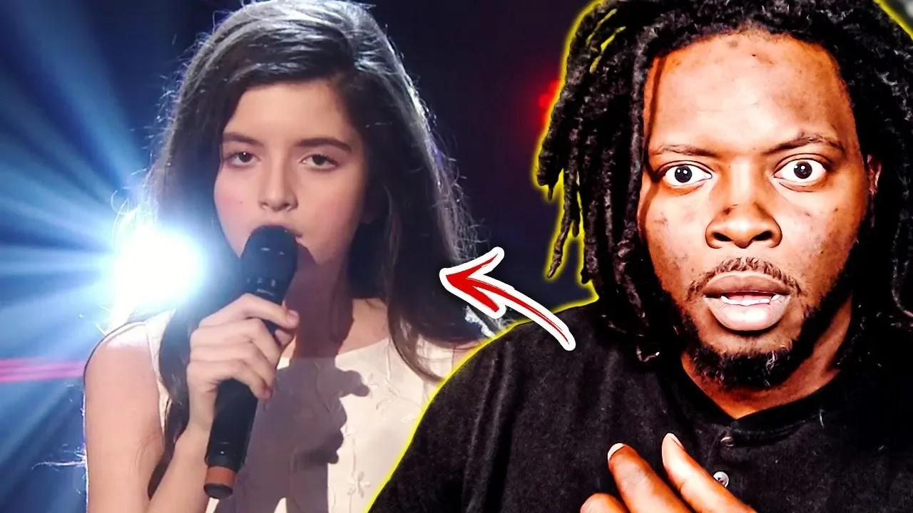 FIRST TIME REACTING TO | ANGELINA JORDAN "FEELING GOOD" (10 YEARS OLD ...