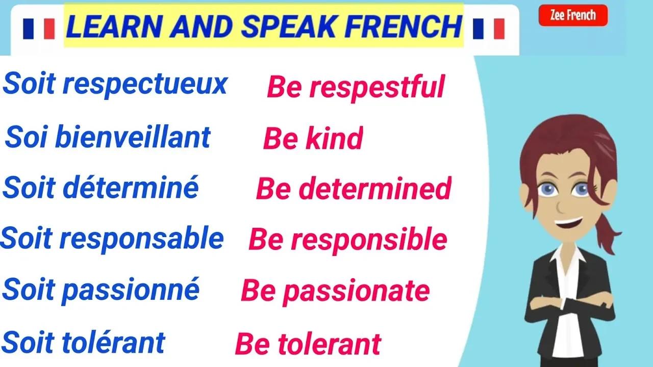 Most Used Commonly Adjectives in French. Les adjectifs les plus ...