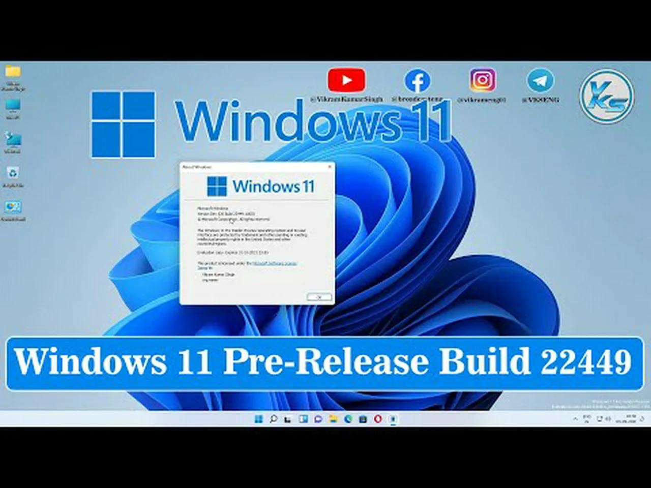 Latest Windows 11 PRE RELEASE (Build 22449) Before 5th October | How To ...