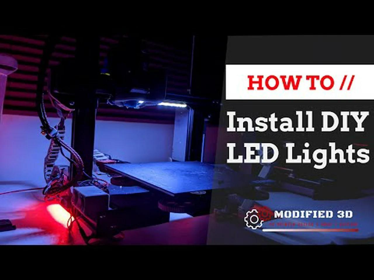 DIY LED Light Bar Install | Creality Ender 3 Pro