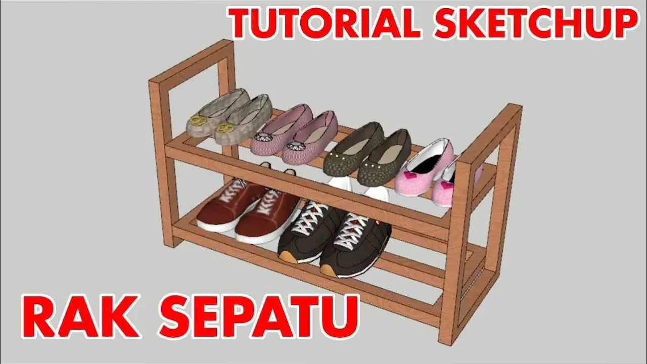 Tutorial Sketchup - Cara Membuat Rak Sepatu