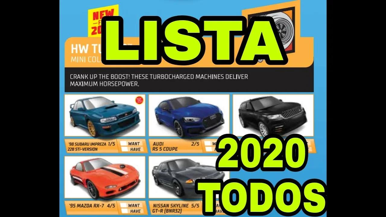 HOT WHEELS 2020 COMPLETE LIST || LISTA COMPLETA 2020 HOT WHEELS