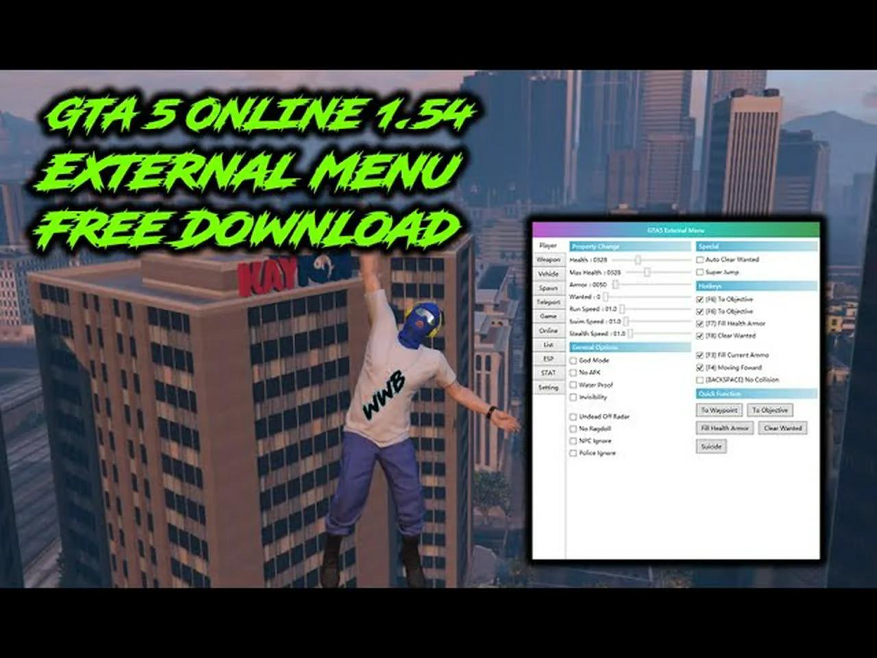 GTA 5 External Menu [ GTA 5 ONLINE 1.54] [External] Free Download ...