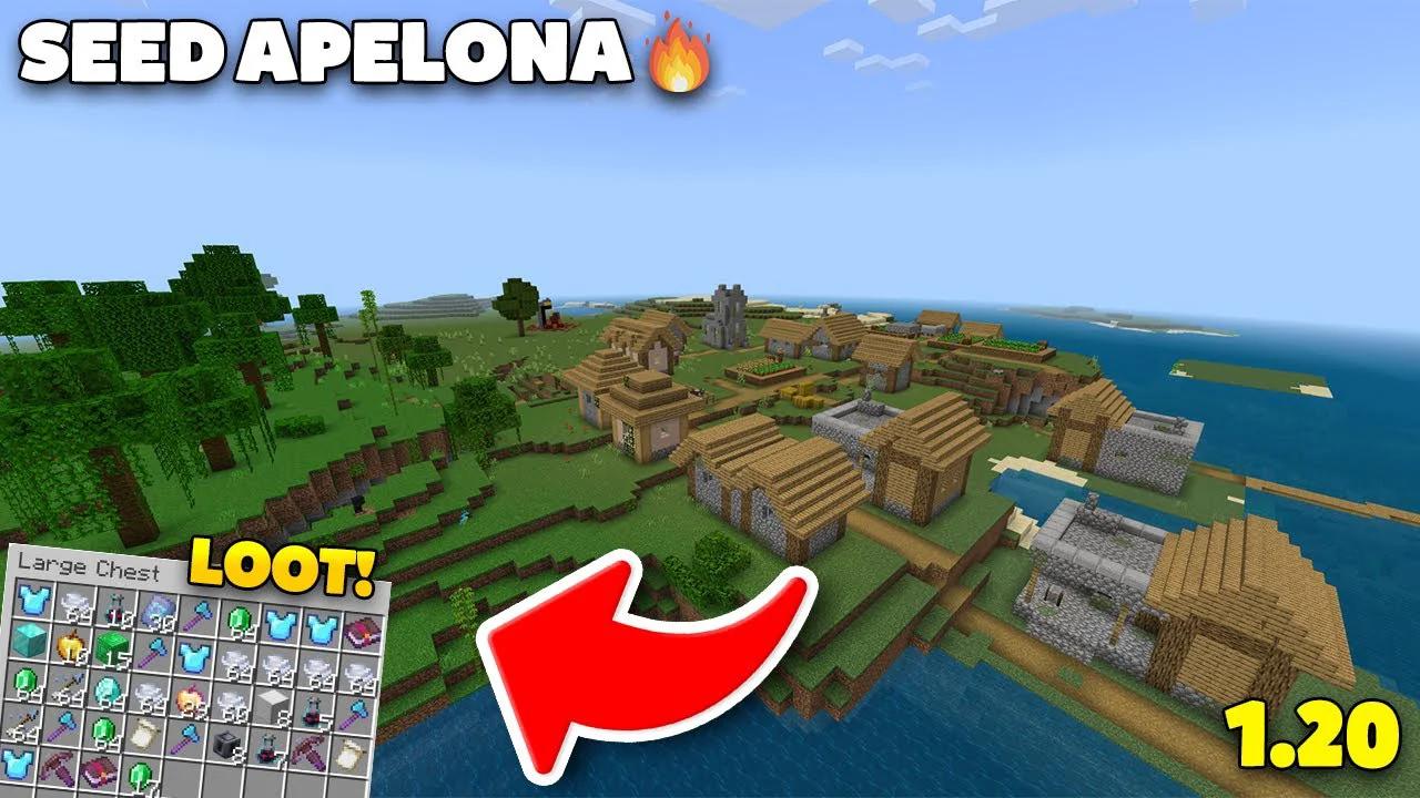 🤯 SEED APELONA PARA SURVIVAL (Bedrock & Pocket Editon 1.20) | Minecraft ...