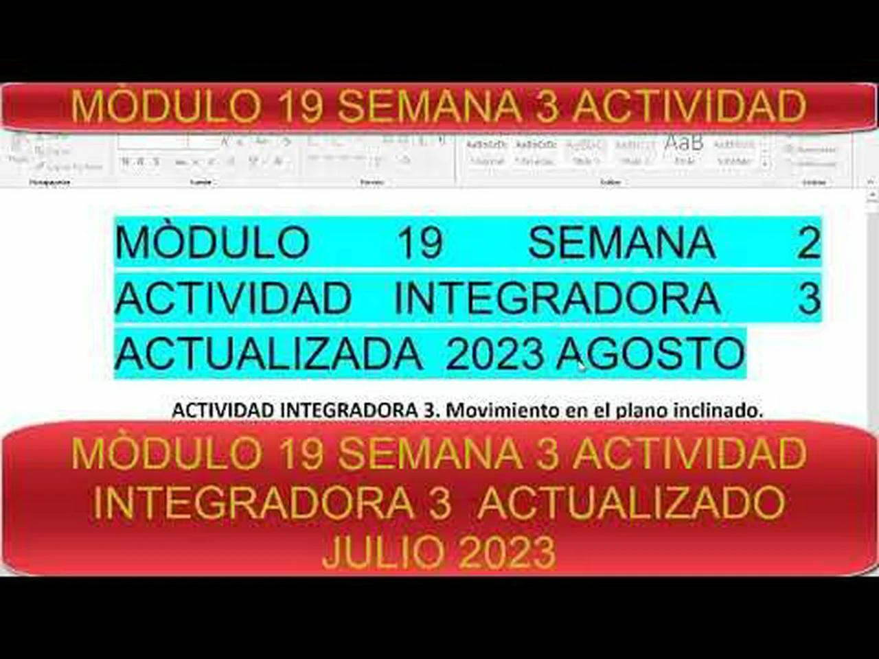 MODULO 19 SEMANA 2 ACTIVIDAD INTEGRADORA 3