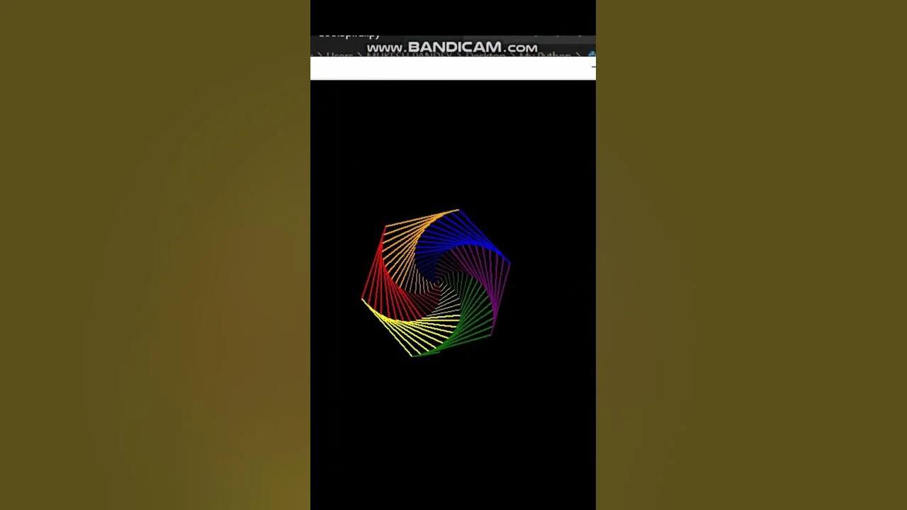 Amazing Spiral Using Python Turtle 🐢 Python Turtle Graphics Shorts Cyberwarriorsap