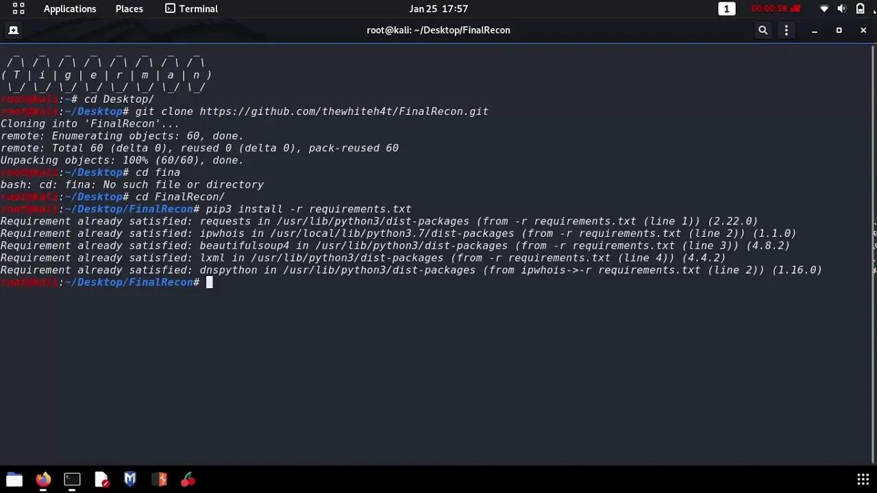 FinalRecon Kali Linux - OSINT Tool for All-In-One Web Reconnaissance