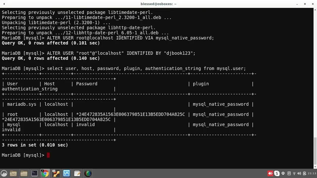 💡 💾 Cambiar password root y plugin mysql native password mariadb