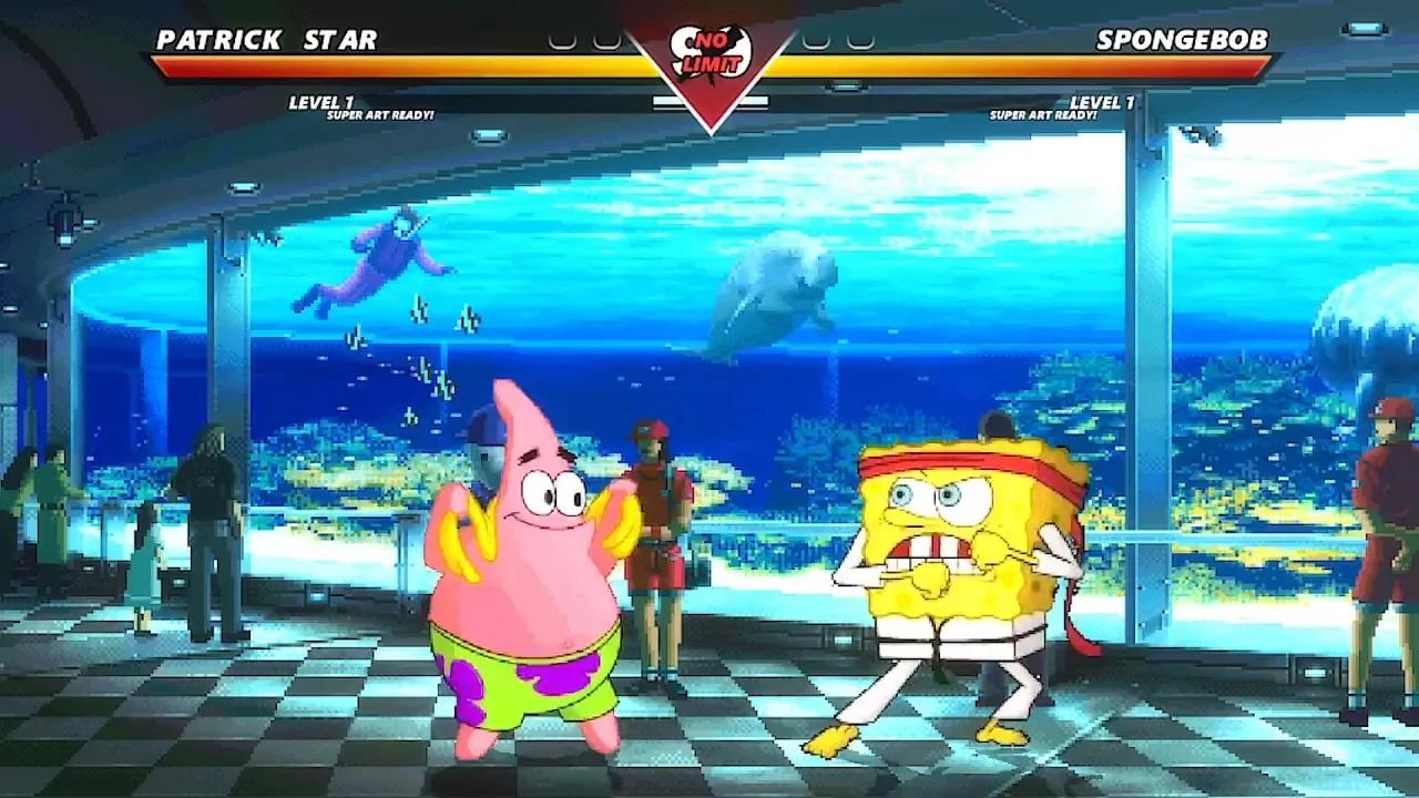 PATRICK VS BOB ESPONJA LUTA ÉPICA INSANA DE MUGEN!