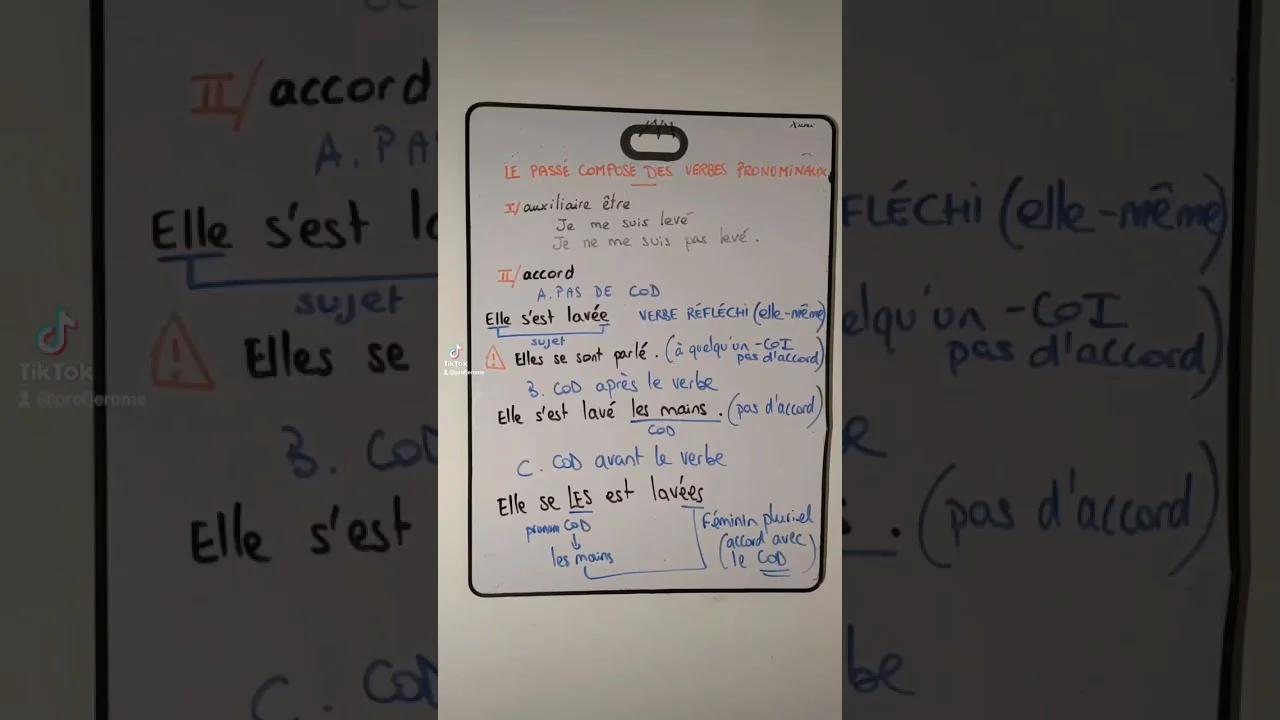 Le passé composé des verbes pronominaux