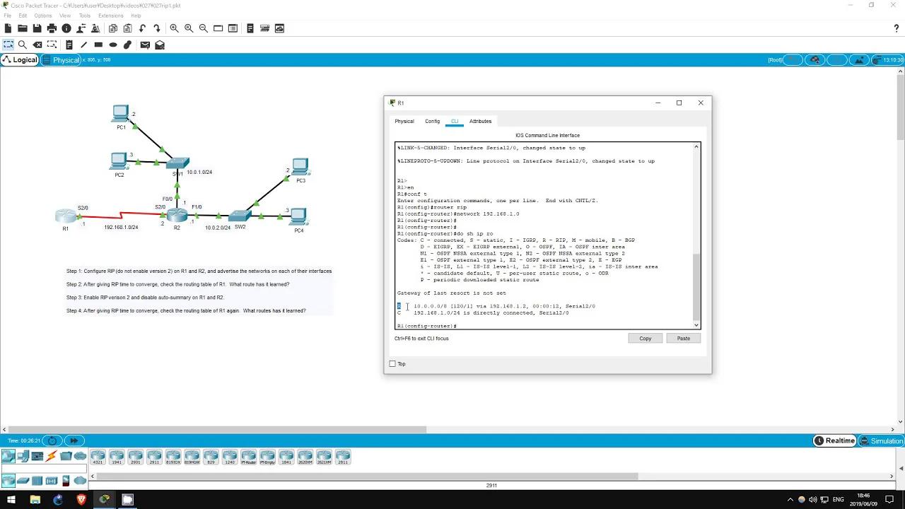 FREE CCNA Lab 027: RIP (Part 1) - ICND1