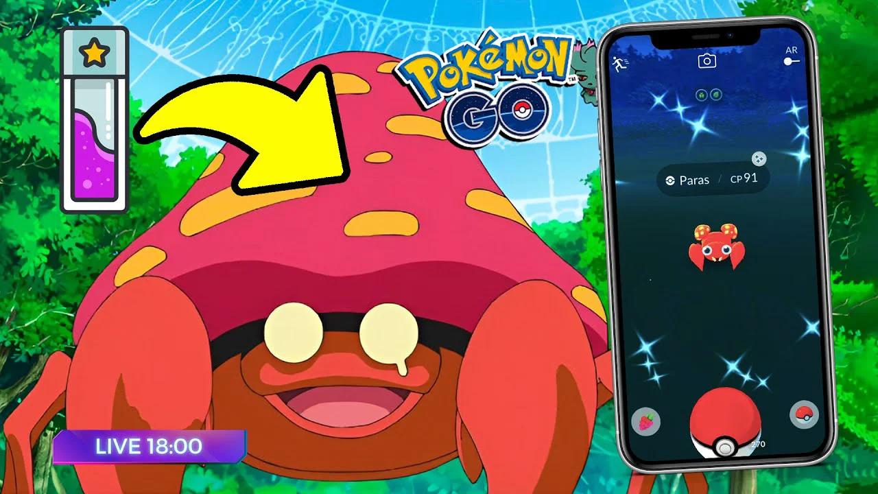 🕕 PARAS E PARASECT SHINY AGORA!!! MONTANHA DE POEIRA ESTELAR! POKÉMON ...