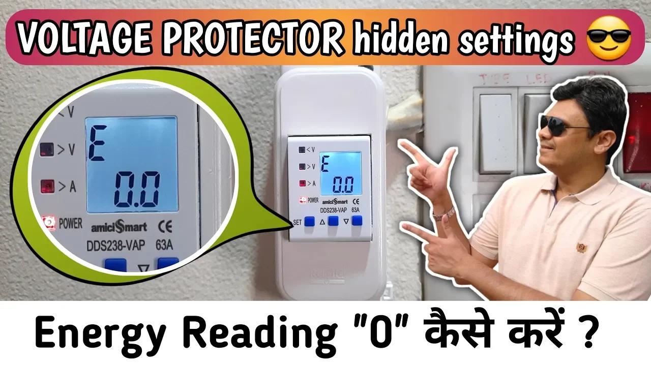 Smart Voltage protector Hidden settings in Hindi | How to reset Energy ...
