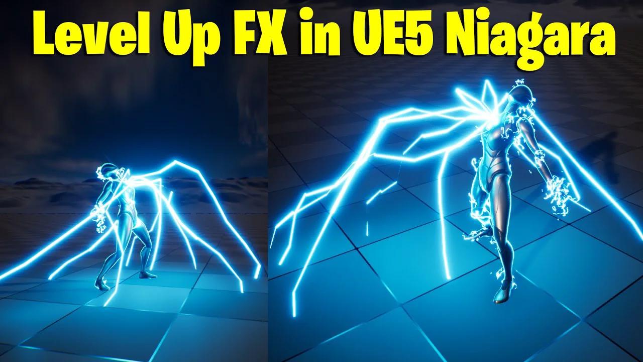 Level Up Lightning FX UE5 Niagara Tutorial | Download Files