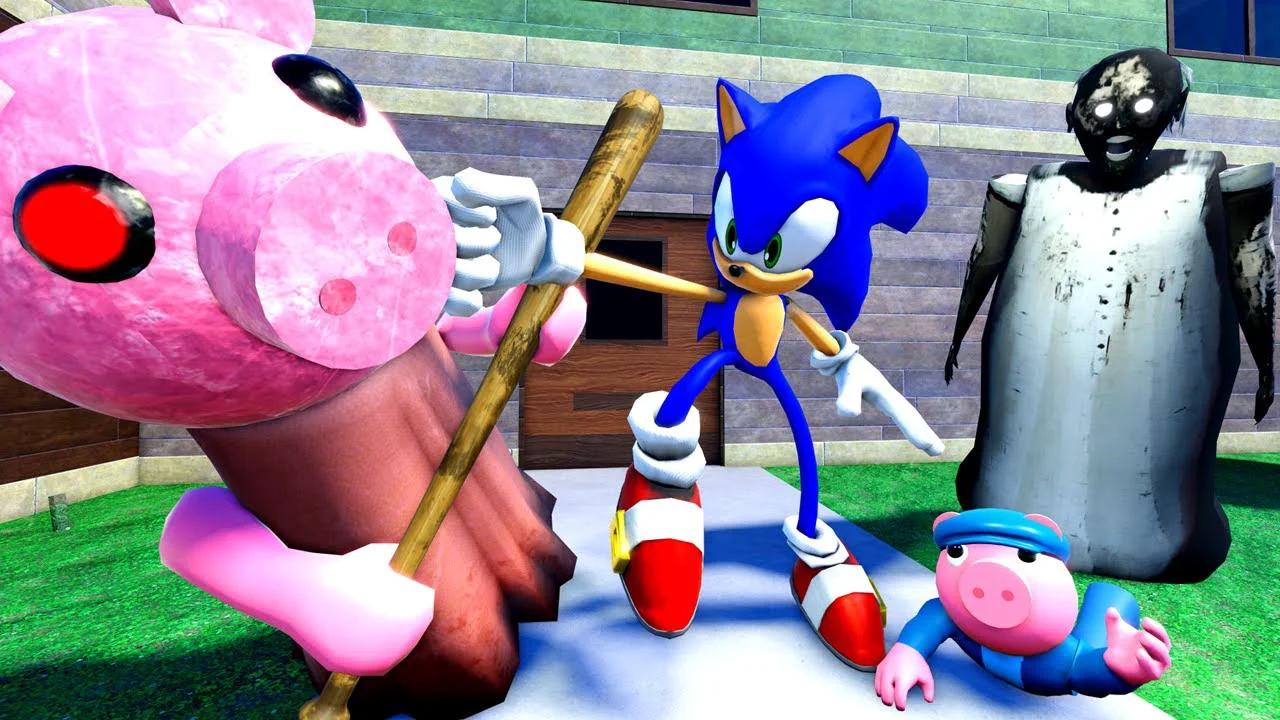 Roblox Piggy Vs Sonic and Granny! Funny Cartoon Story Animation by ...