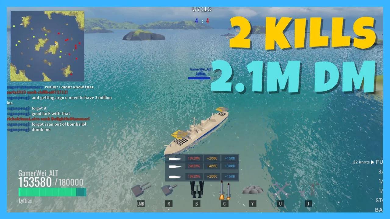 Roblox Warships | Lyftias | 2 KILLS | 2.1M Damage - Replay Gameplay