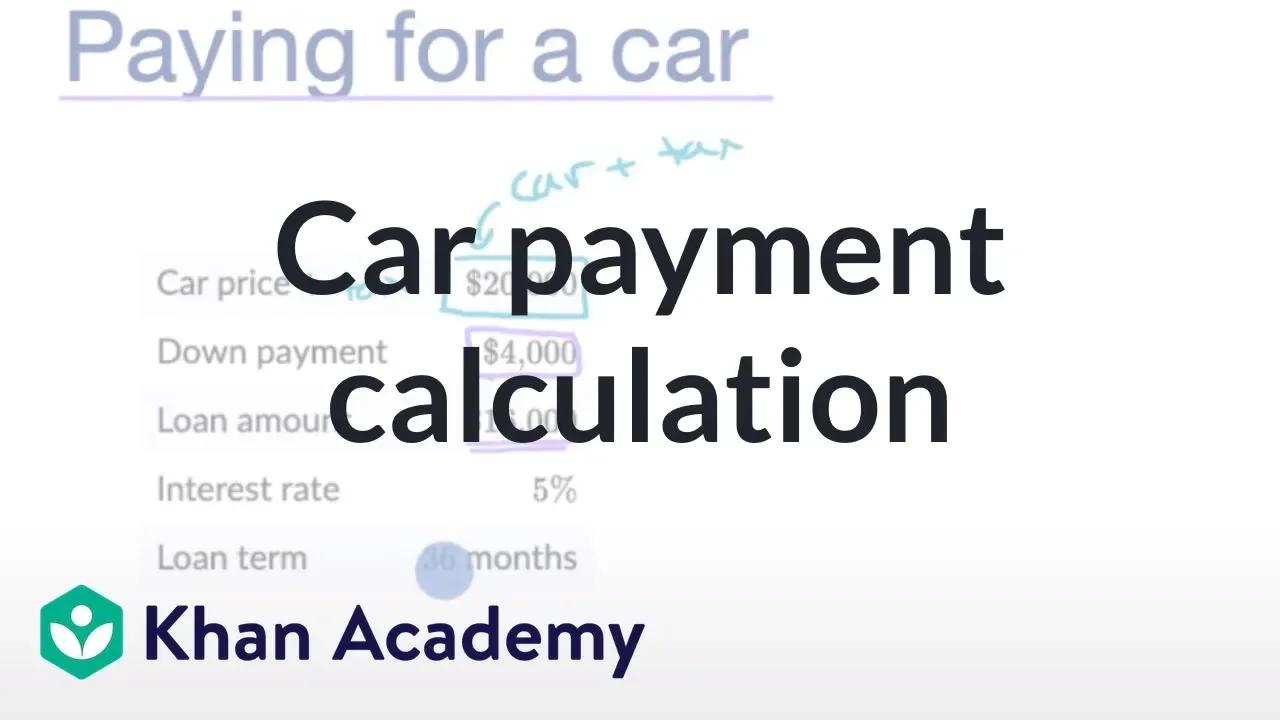 Car payment calculation | | Car buying | Financial Literacy | Khan Academy
