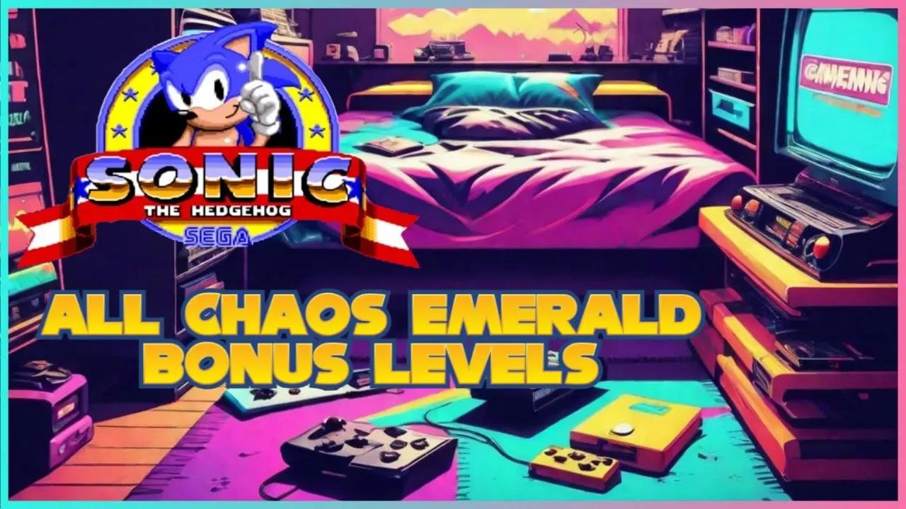 Sonic The Hedgehog- All Chaos Emerald Bonus Levels | Sega Mega Drive